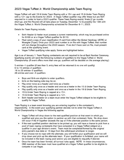 Team Roping – Johnson Sportline